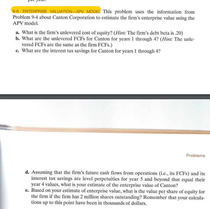 Solved please help me solve 9-6 ﻿using the Excel template. | Chegg.com