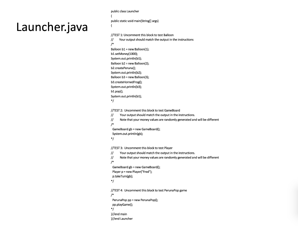 CS 1341 - Lab 6 Assignment PERUNA POP! SMU Overview | Chegg.com
