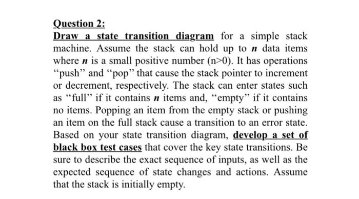 (Solved) : Question 2 Draw State Transition Diagram Simple Stack ... (Solved) : Question 2 Draw State Transition Diagram Simple Stack ...