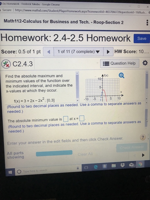 Solved Do Homework- Fredreck Yakubu-Google Chrome Secure | Chegg.com