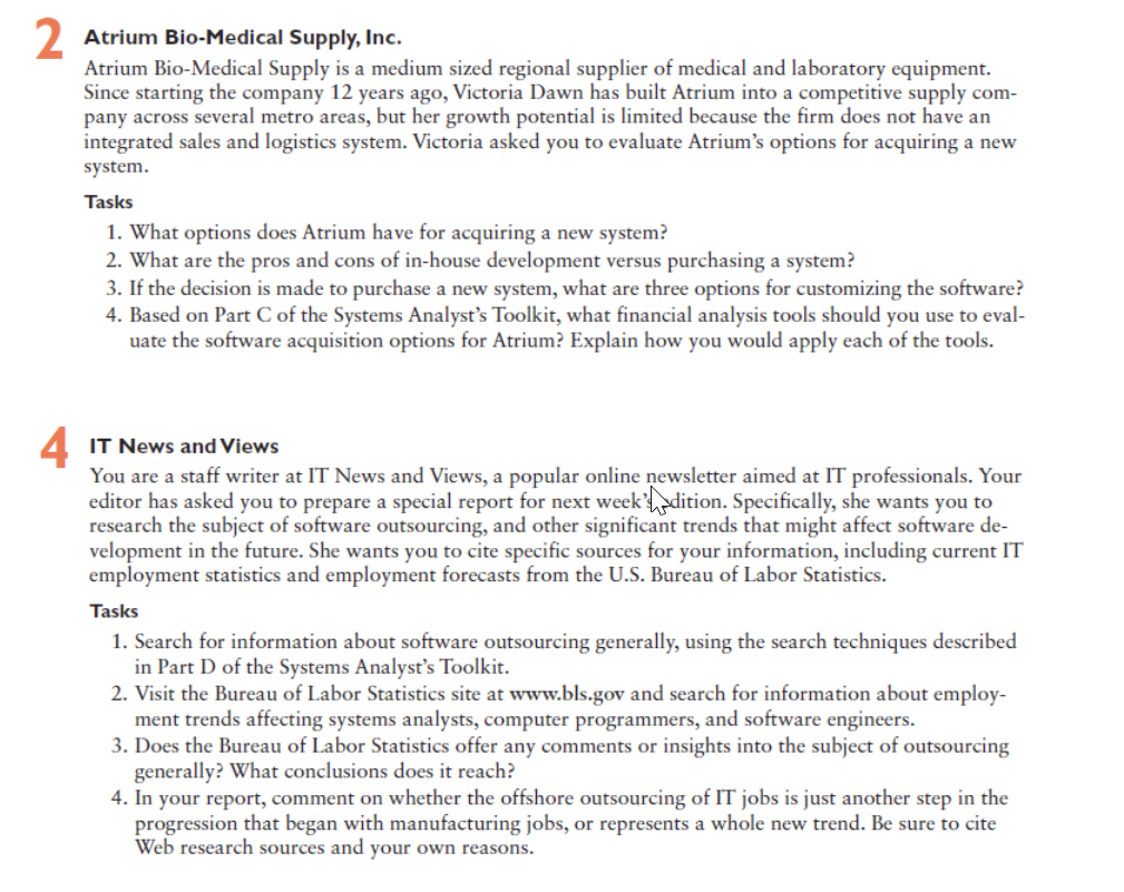Solved Atrium Bio-Medical Supply, Inc. Atrium Bio-Medical | Chegg.com