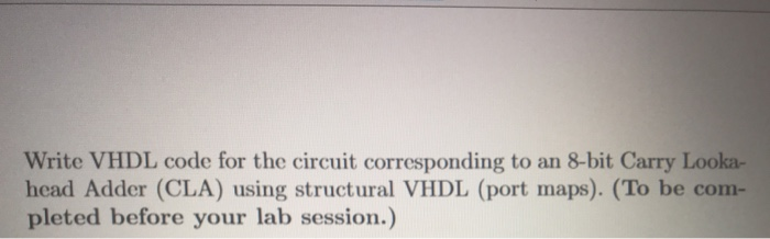 Solved Write VHDL code for the circuit corresponding to an | Chegg.com