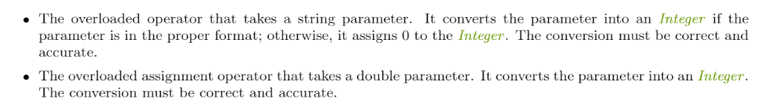 Solved • The overloaded operator that takes a string | Chegg.com
