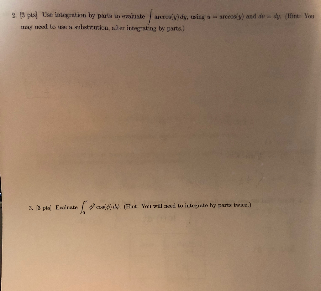 Solved Random Calculus questions relating to | Chegg.com