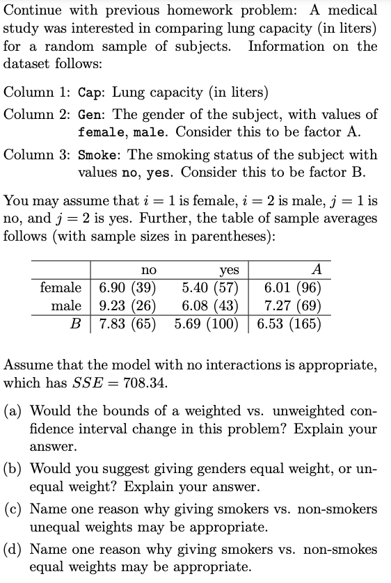 Solved Continue with previous homework problem: A | Chegg.com
