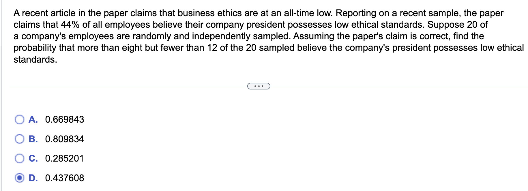 Solved A recent article in the paper claims that business | Chegg.com