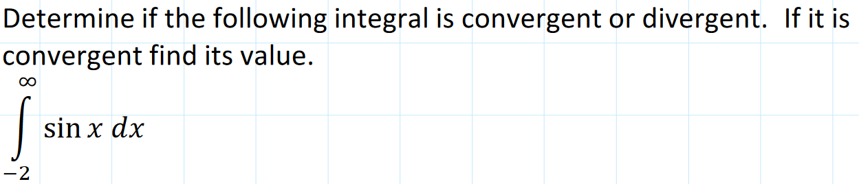 Solved Determine if the following integral is convergent or | Chegg.com