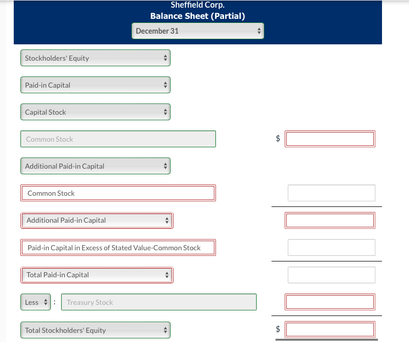 Solved Sheffield Corp. has these accounts at December 31: | Chegg.com