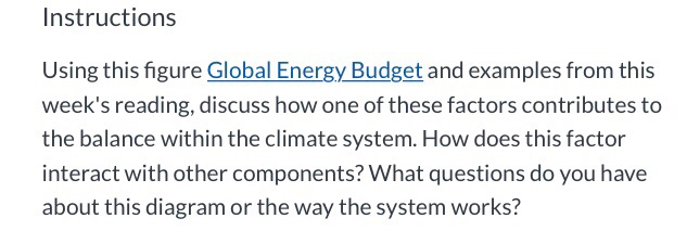 Solved Instructions Using this figure Global Energy Budget | Chegg.com