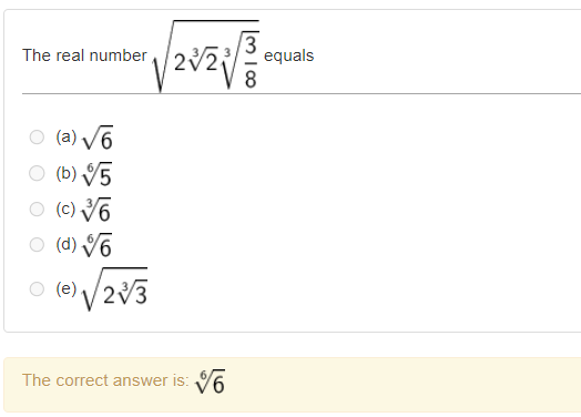 Solved The real number 232383 equals (a) 6 (b) 65 (c) 36 (d) | Chegg.com