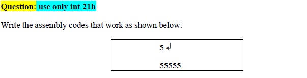 Write the assembly codes that work as shown below: | Chegg.com