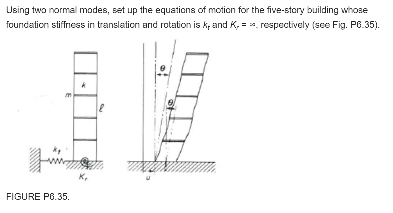 Using two normal modes, set up the equations of | Chegg.com