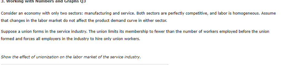 Solved 3. Working with Numbers and Graphs Q3 Consider an | Chegg.com