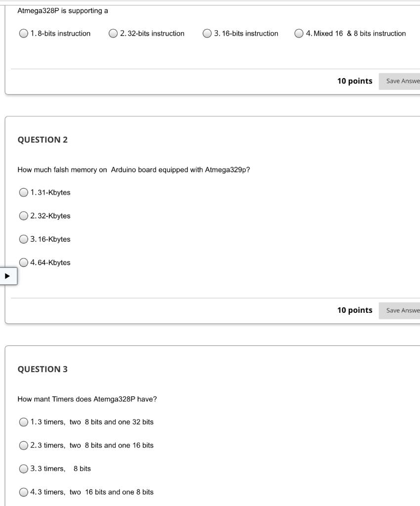 Solved Atmega328P is supporting a 1.8-bits instruction 2. | Chegg.com