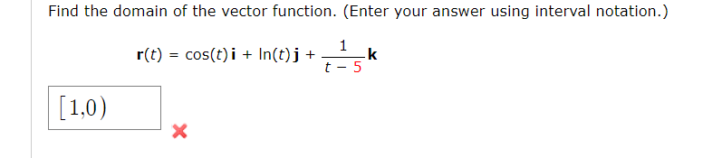 Solved Find the domain of the vector function. (Enter your | Chegg.com