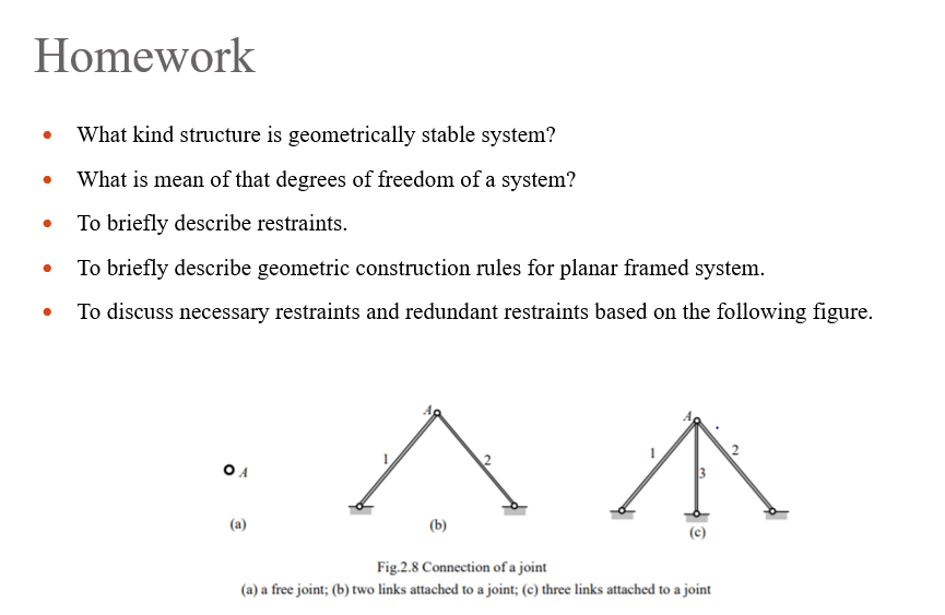 Solved Homework What kind structure is geometrically stable | Chegg.com