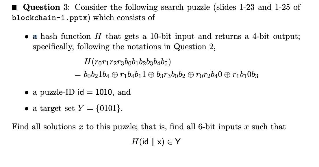Question 3: Consider the following search puzzle | Chegg.com