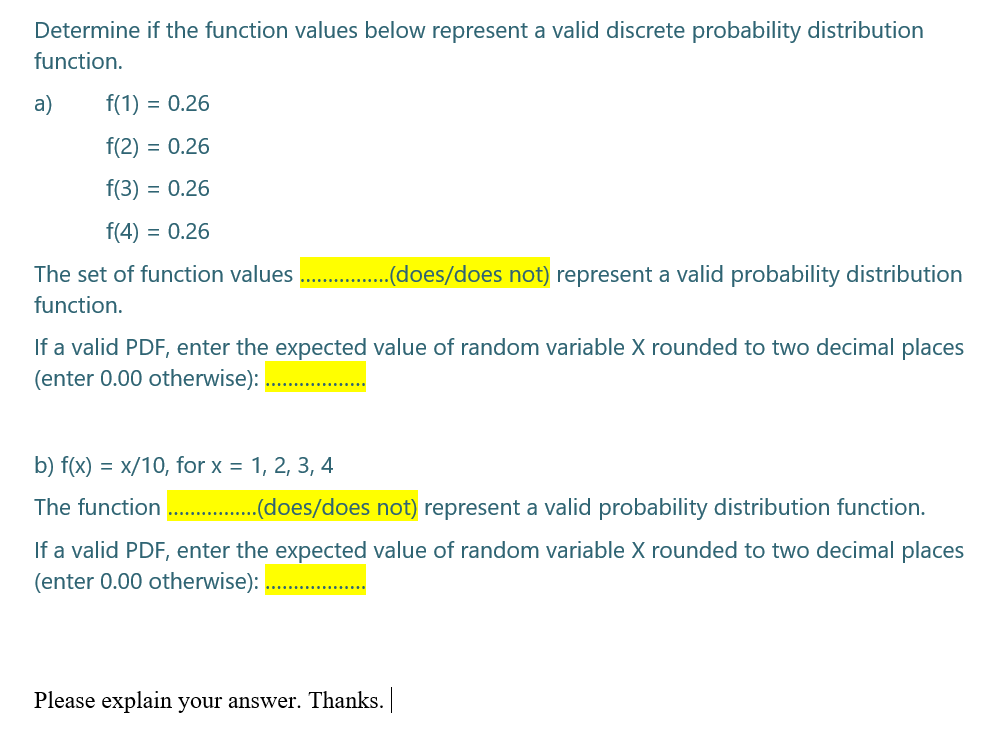 Solved Determine if the function values below represent a | Chegg.com