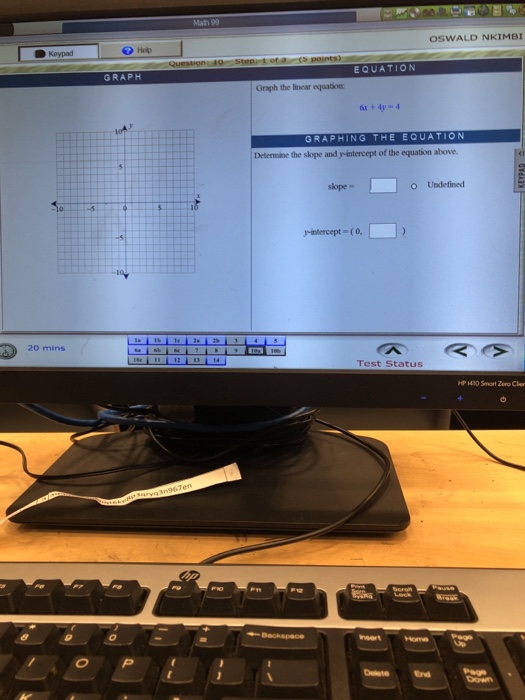 Solved OSWALD NKIMBI Keypad GRAPH LINE Graph the following | Chegg.com