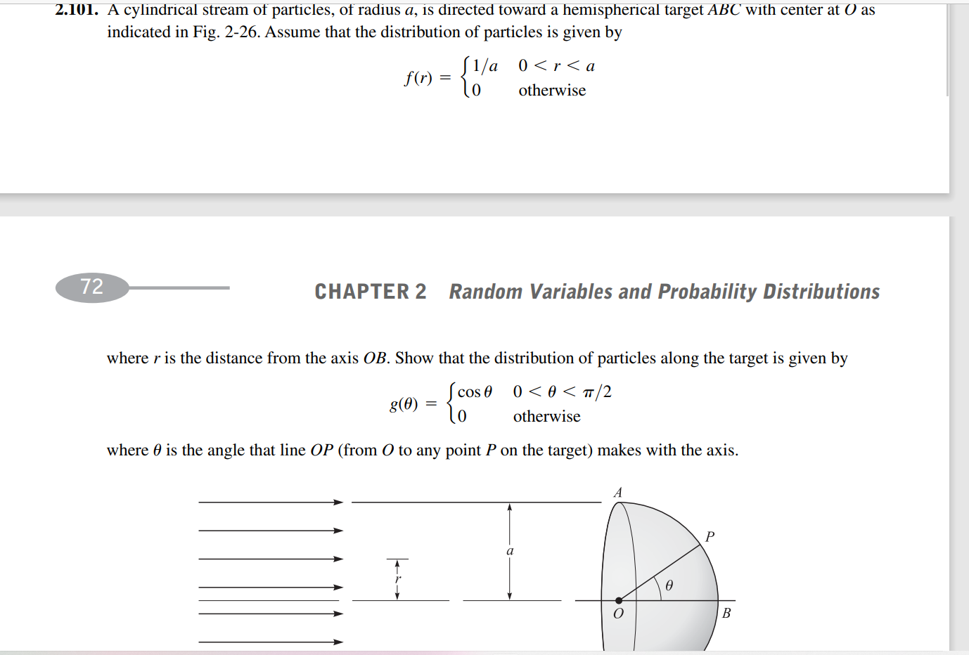 [Solved]: 2.101. A cylindrical stream of particles, of rad