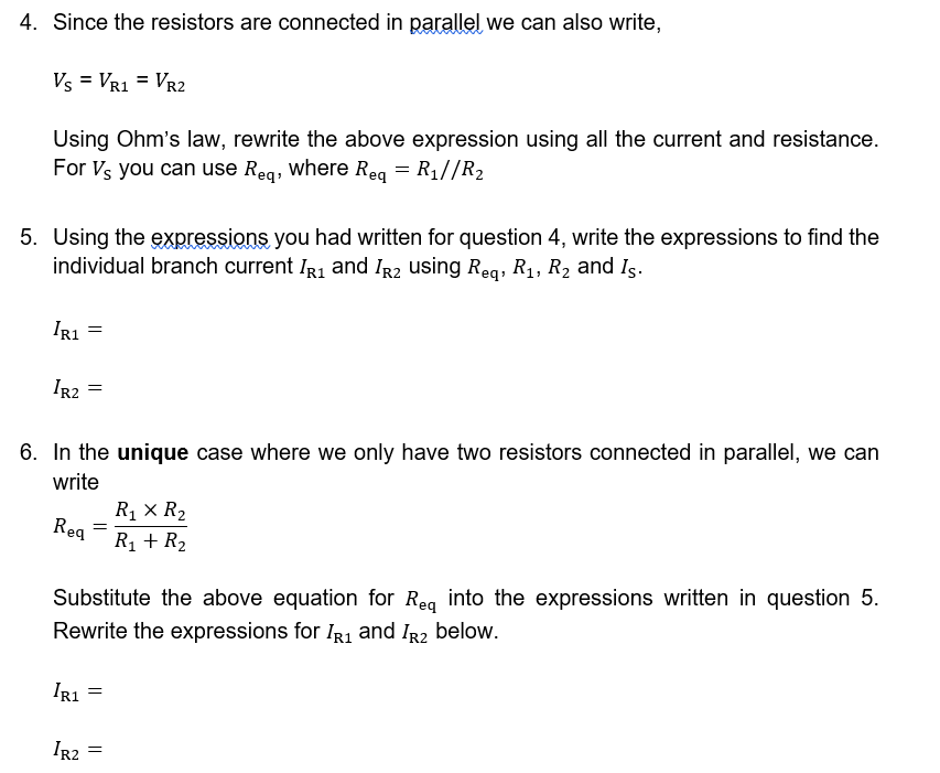 Solved 2. Given the two branches, parallel resistors circuit | Chegg.com