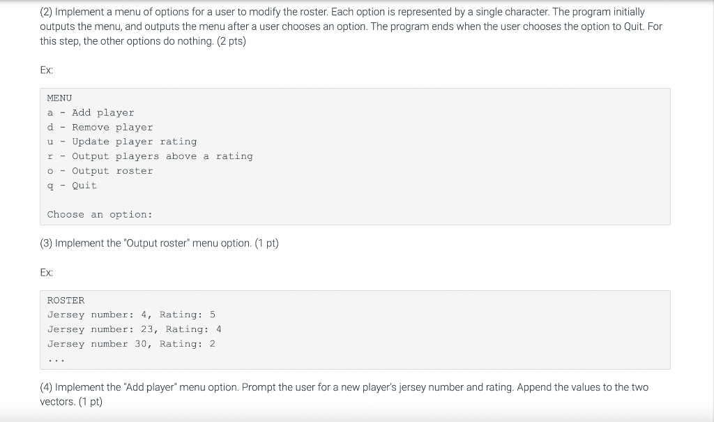 Solved 8.19 LAB*: Program: Soccer team roster (Dictionaries) | Chegg.com