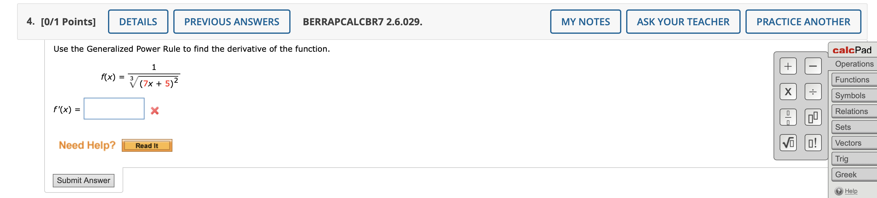 Solved Use the Generalized Power Rule to find the derivative | Chegg.com