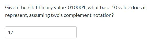 Solved Given the 8-bit binary value 1100 1001, what base 10 | Chegg.com