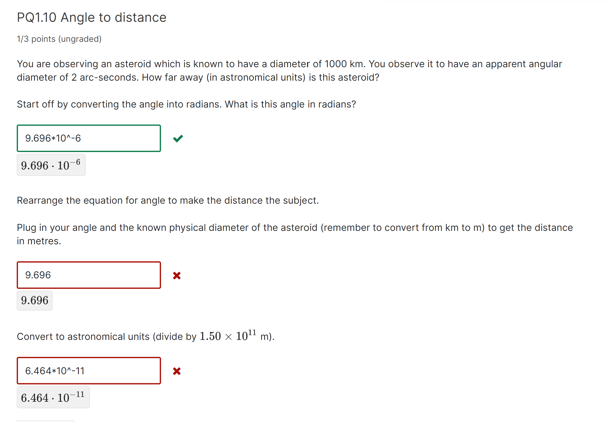 Solved Rearrange the equation for angle to make the distance | Chegg.com