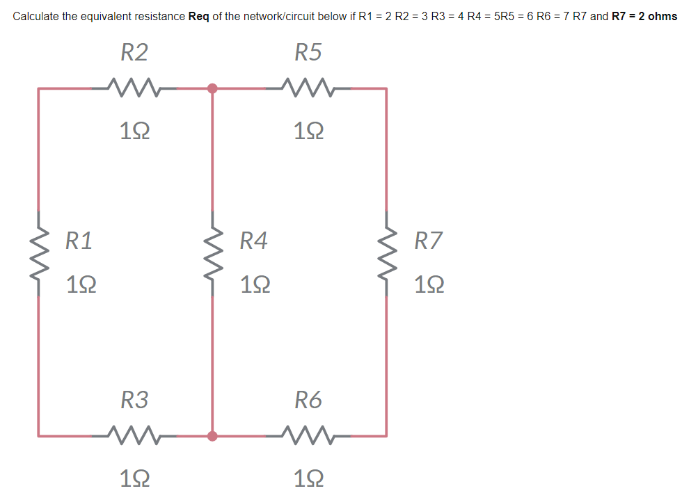 Solved Calculate the equivalent resistance Req of the | Chegg.com