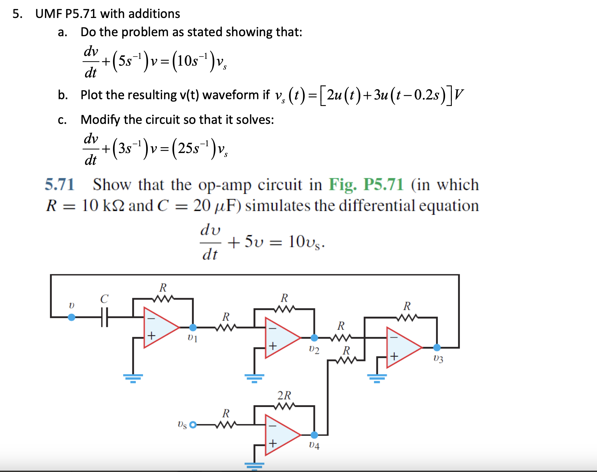 Solved UMF P5.71 with additions a. Do the problem as stated | Chegg.com