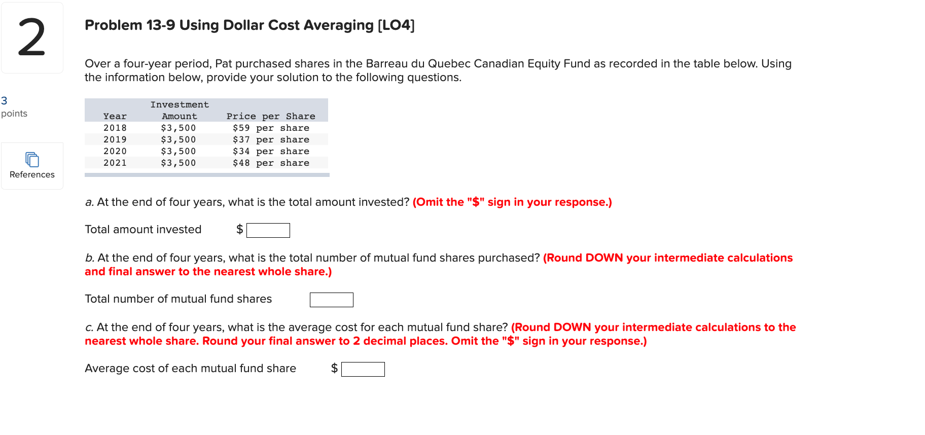 Solved Over a four-year period, Pat purchased shares in the | Chegg.com