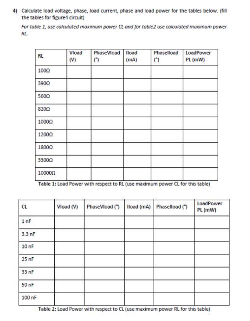 4) ﻿Calculate load voltage, phase, load current, | Chegg.com