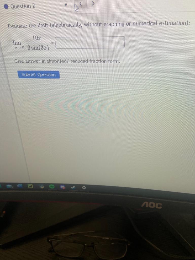 Solved Evaluate the limit (algebraically, without graphing | Chegg.com