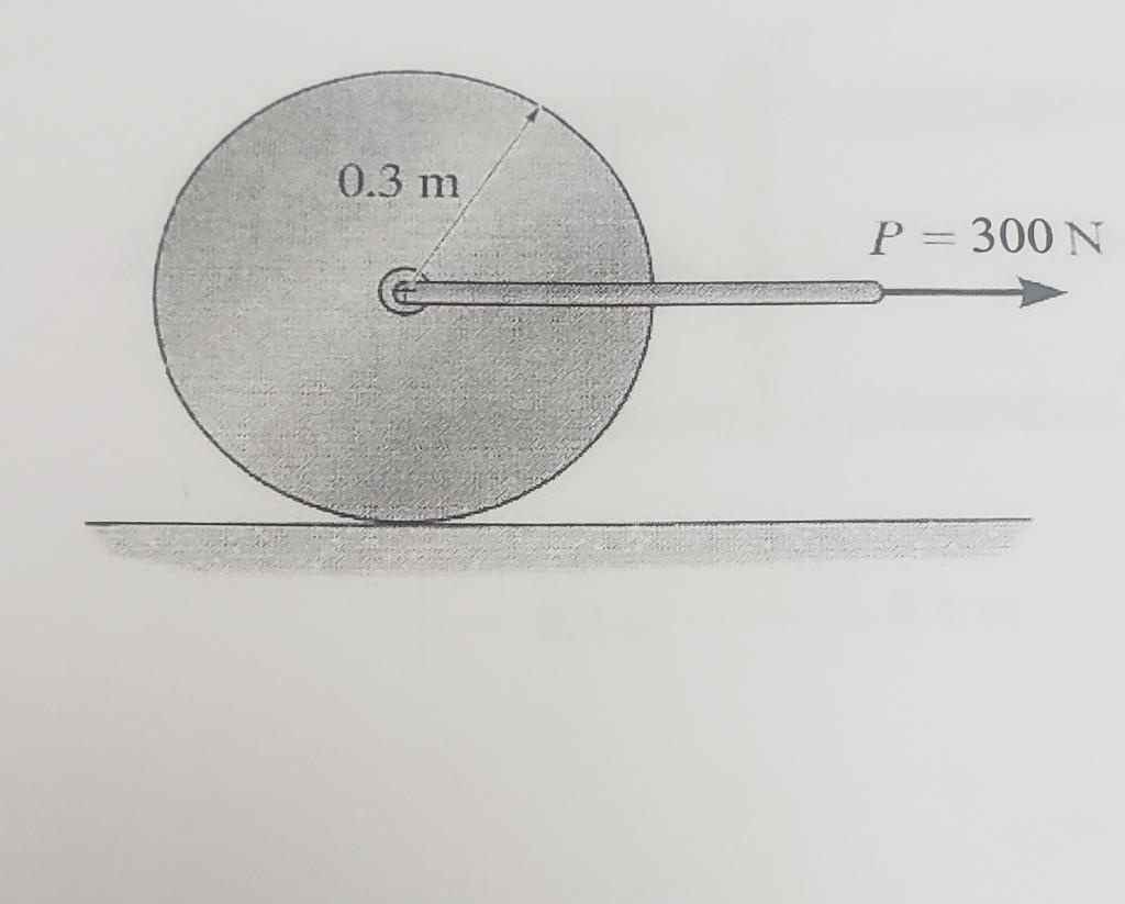 Solved The 100-kg thin circular disk rolls without slipping | Chegg.com