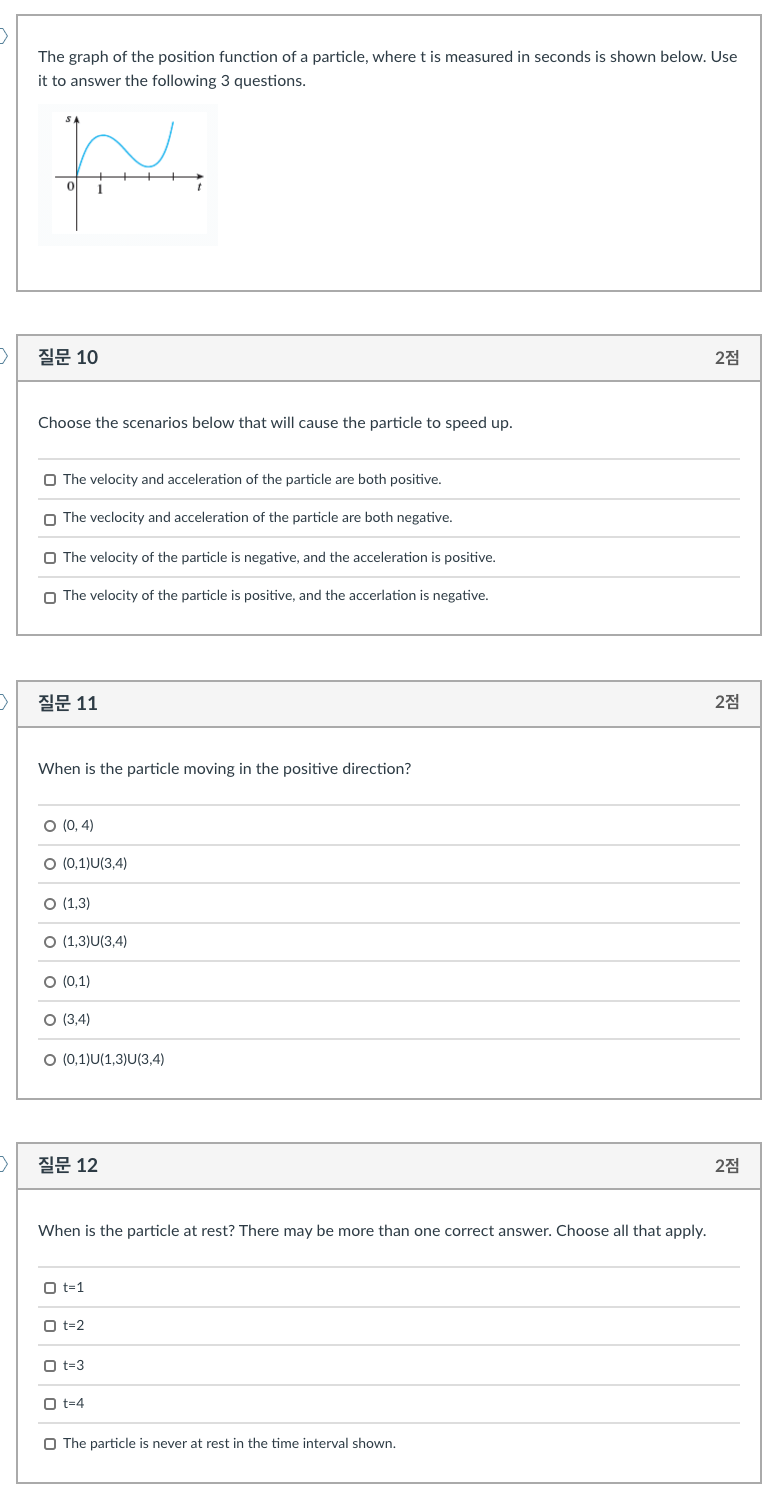 Solved > The graph of the position function of a particle, | Chegg.com