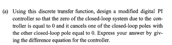 Solved In this chapter a digital PI controller was designed | Chegg.com