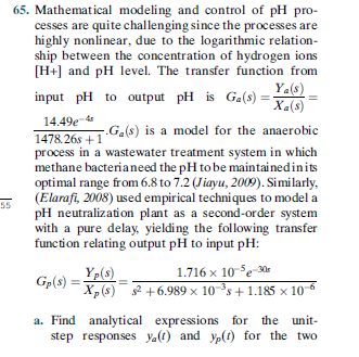 Solved 5. Mathematical modeling and control of pH processes | Chegg.com
