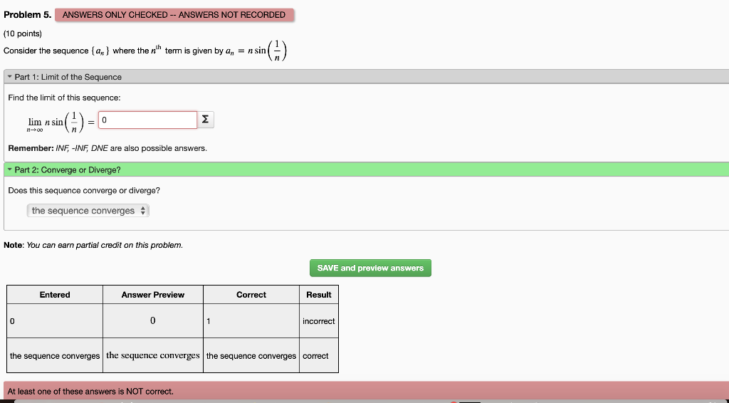 Solved Problem 5. ANSWERS ONLY CHECKED -- ANSWERS NOT | Chegg.com