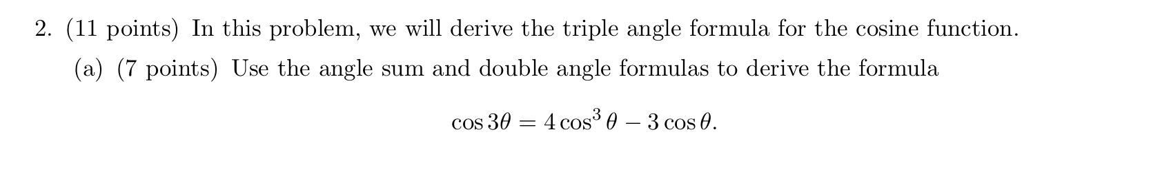 Solved 2. (11 points) In this problem, we will derive the | Chegg.com