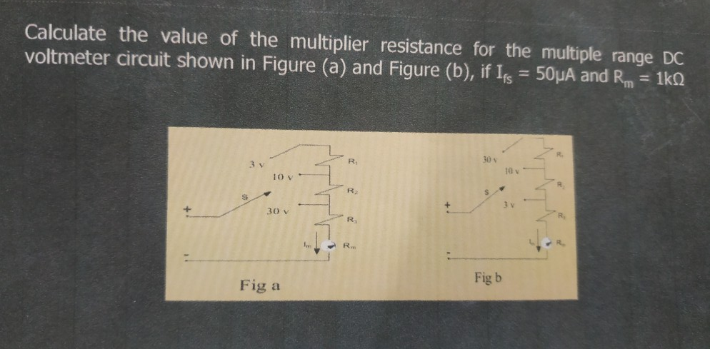 Solved Calculate the value of the multiplier resistance for | Chegg.com