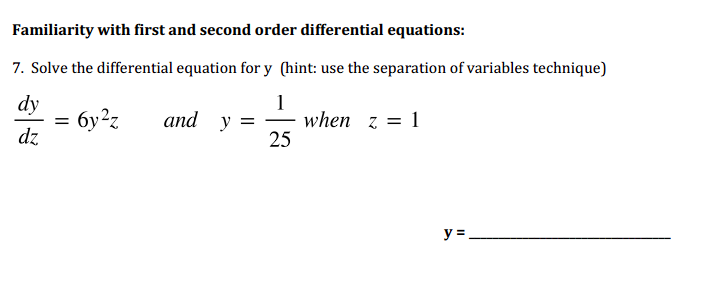Solved Familiarity with first and second order differential | Chegg.com