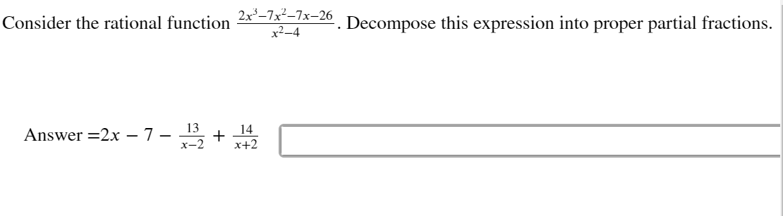 Solved Consider the rational function . Decompose this | Chegg.com