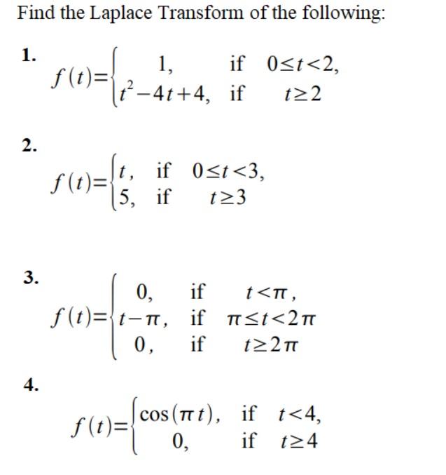 Solved Second Shift Theorem: The function, uſt-d) | Chegg.com