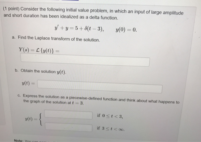 Solved Consider the following initial value problem, in | Chegg.com