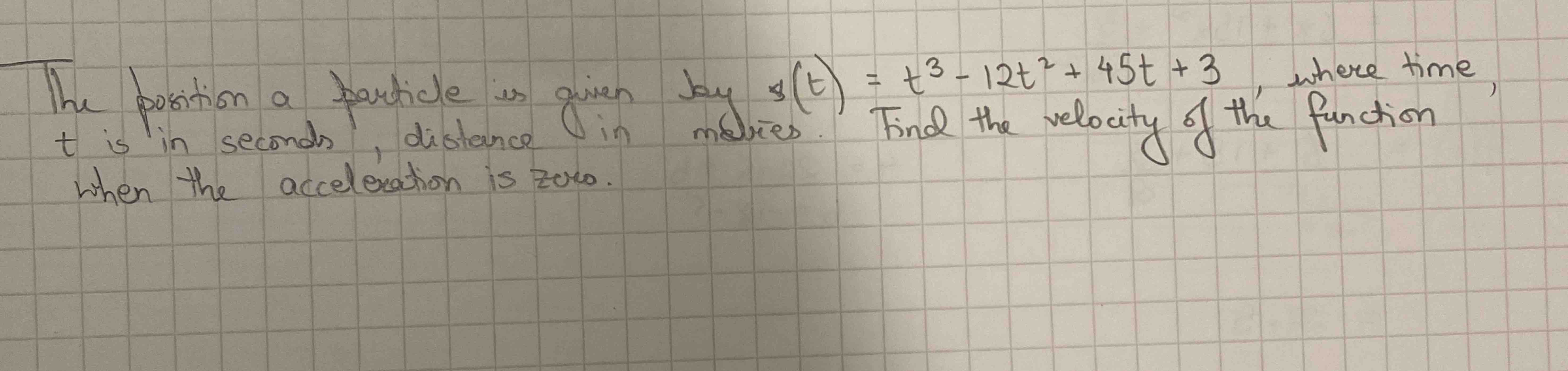 Solved The position a particle is given bay | Chegg.com