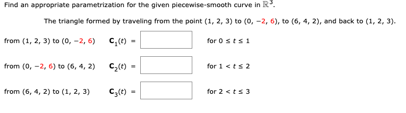 Solved Find an appropriate parametrization for the given | Chegg.com