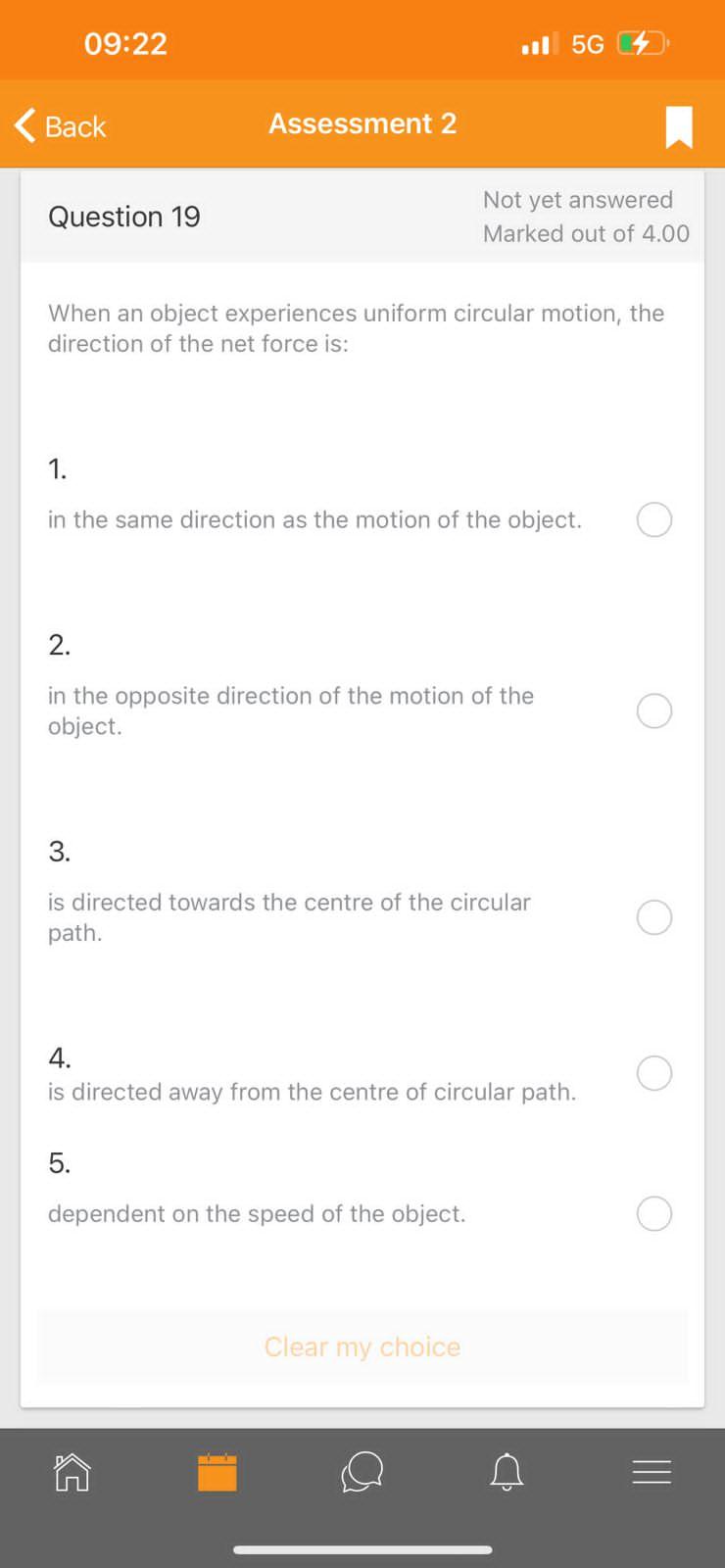 Solved When an object experiences uniform circular motion, | Chegg.com