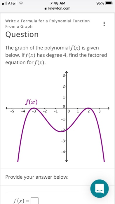 Solved AT&T 7:48 AM e knewton.com 95% Write a Formula for a | Chegg.com