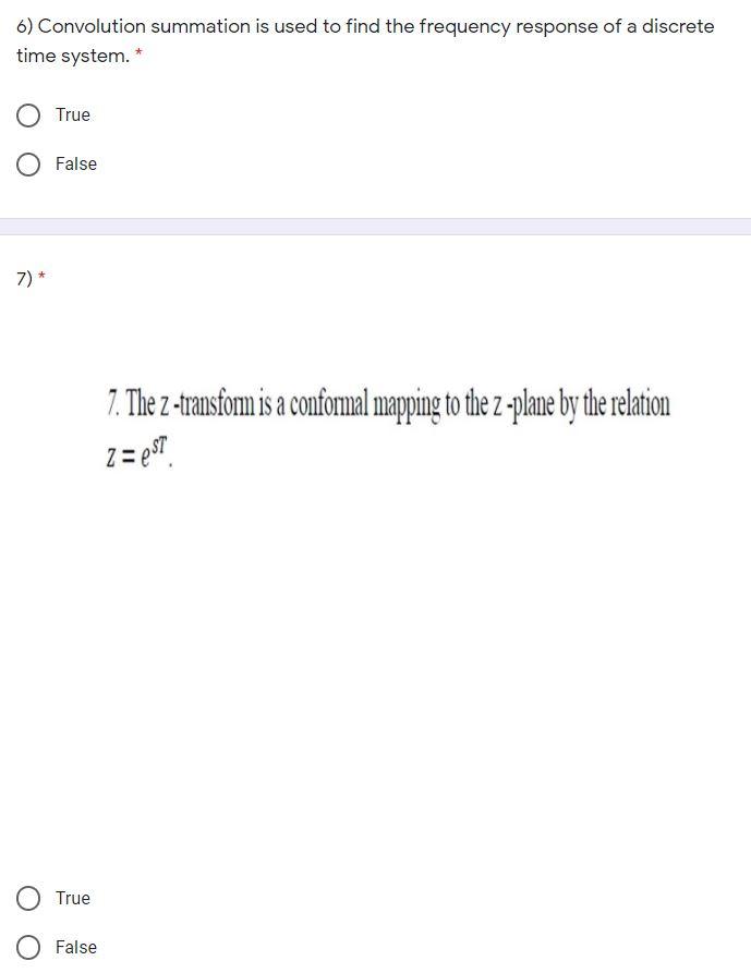 Solved 6) Convolution summation is used to find the | Chegg.com